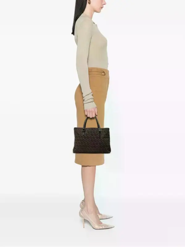 Fendi 2000-2010 Zucchino Canvas Handbag