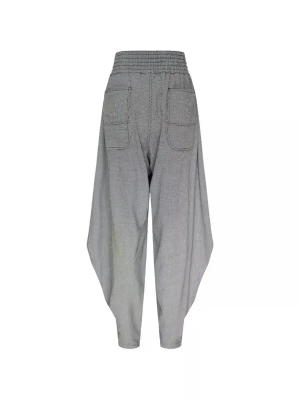 Comme Des Garçons Houndstooth-pattern Wide-leg Trousers