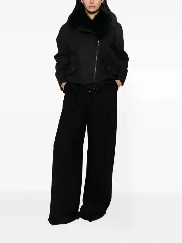 VALENTINI 1972 Faux-fur-trim Jacket - Black