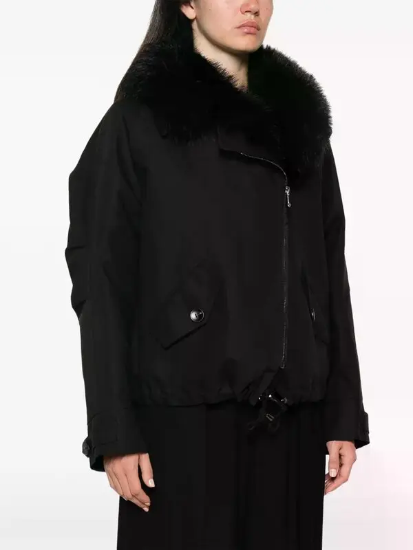 VALENTINI 1972 Faux-fur-trim Jacket - Black