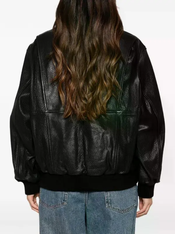 Nour Hammour Toyen Grained Leather Jacket