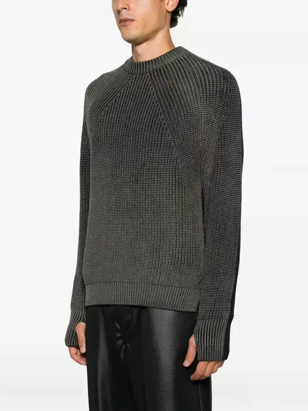 Comme Des Garçons Heavy-ribbed Raglan-sleeve Sweater