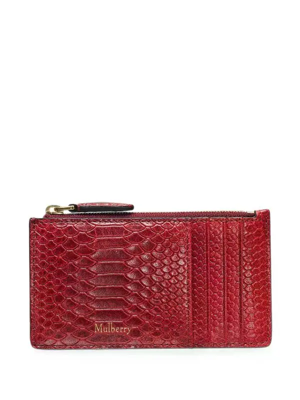 Mulberry Continental Snakeskin-effect Card Holder