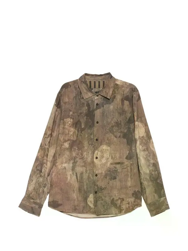 ZIGGY CHEN Graphic-print Cotton Shirt