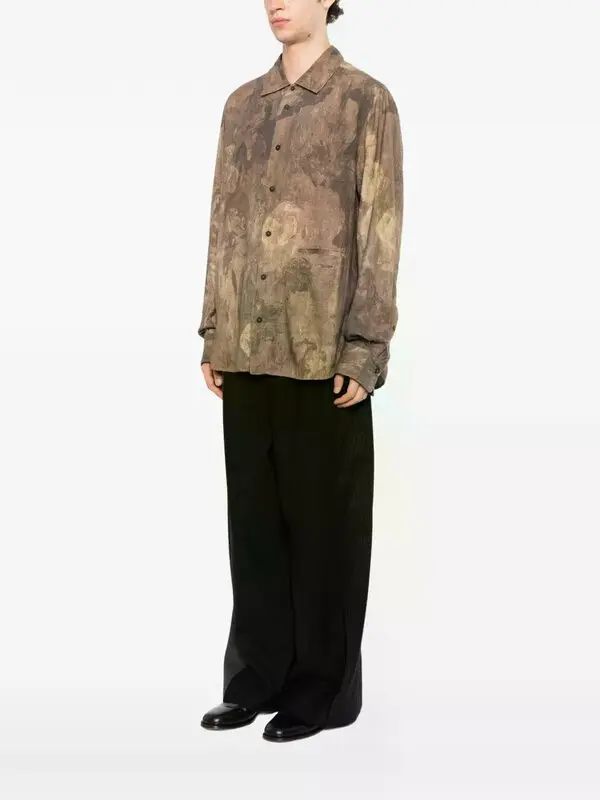 ZIGGY CHEN Graphic-print Cotton Shirt