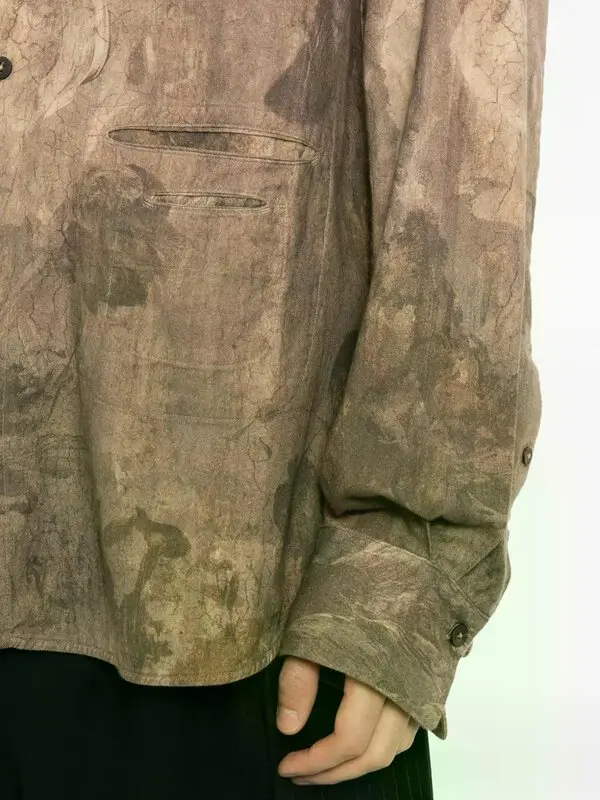 ZIGGY CHEN Graphic-print Cotton Shirt