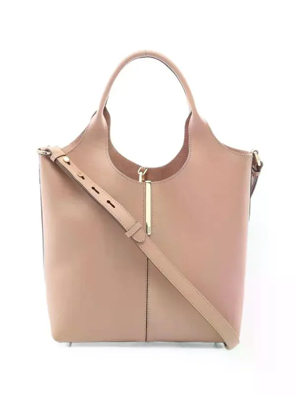 TOD'S 2010s Vertical-seam Tote Bag - Neutrals
