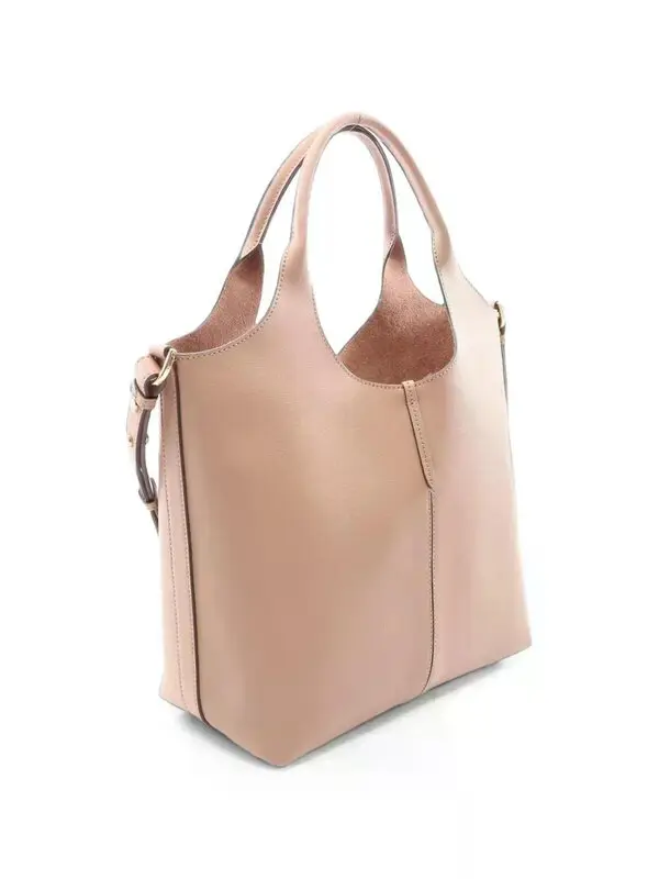 TOD'S 2010s Vertical-seam Tote Bag - Neutrals