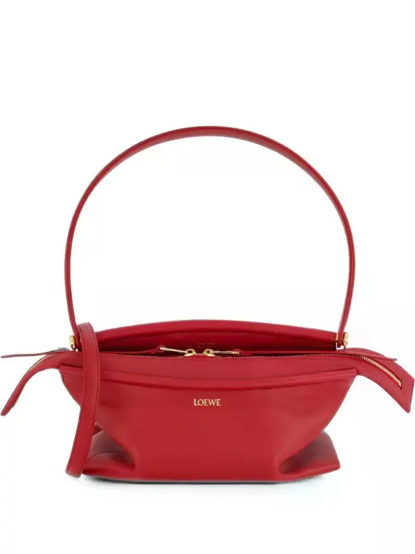 Loewe Small Whisker Leather Tote Bag - Red