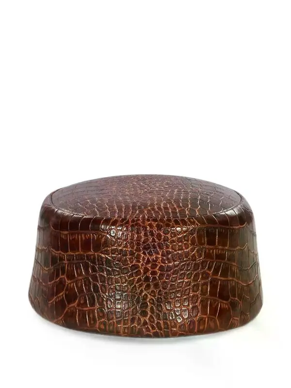 ROWEN ROSE Croc-effect Pillbox Hat