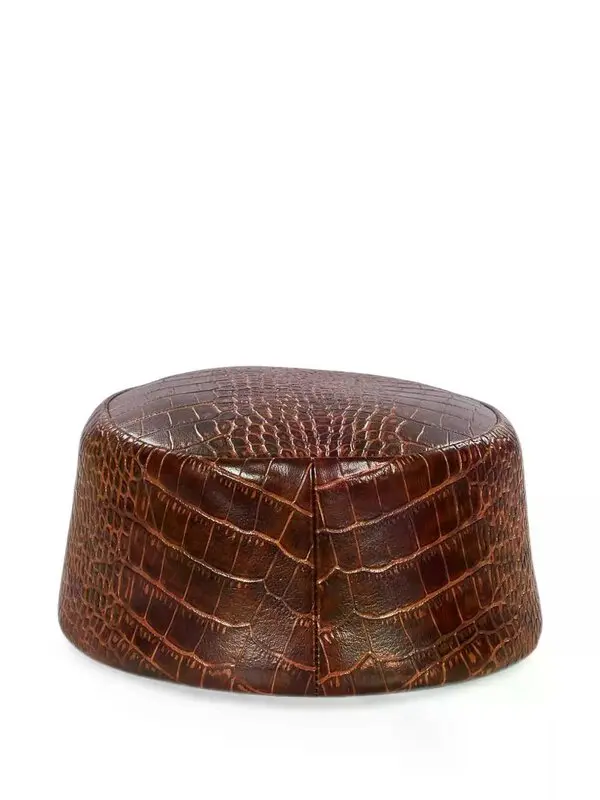 ROWEN ROSE Croc-effect Pillbox Hat