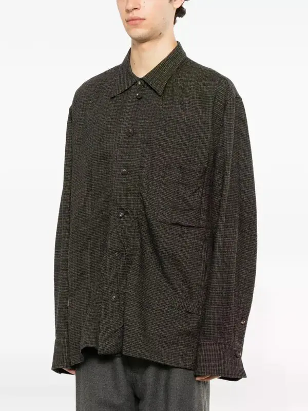 ZIGGY CHEN Checked Wool Shirt