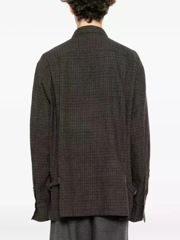 ZIGGY CHEN Checked Wool Shirt