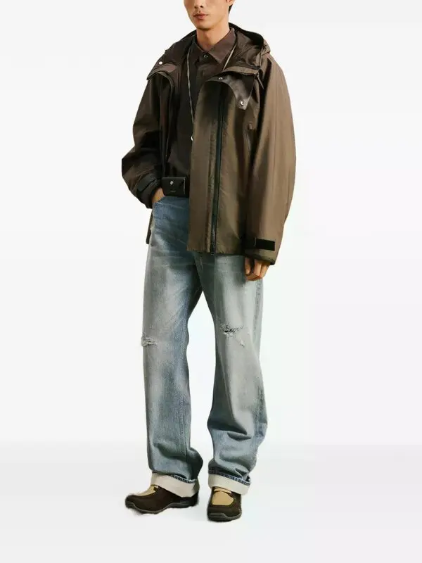 CROQUIS Distressed Straight-leg Jeans