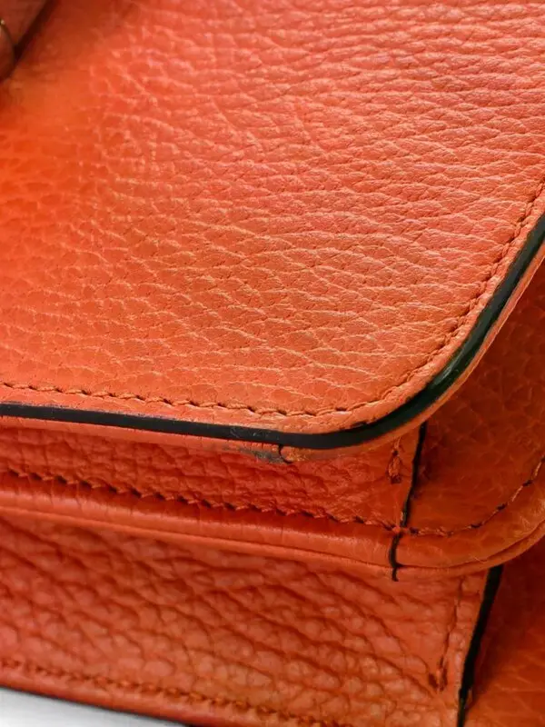 Gucci Interlocking Leather Small Shoulder Bag - Orange