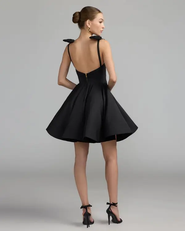 Mac Duggal Bow Shoulder Mini Dress
