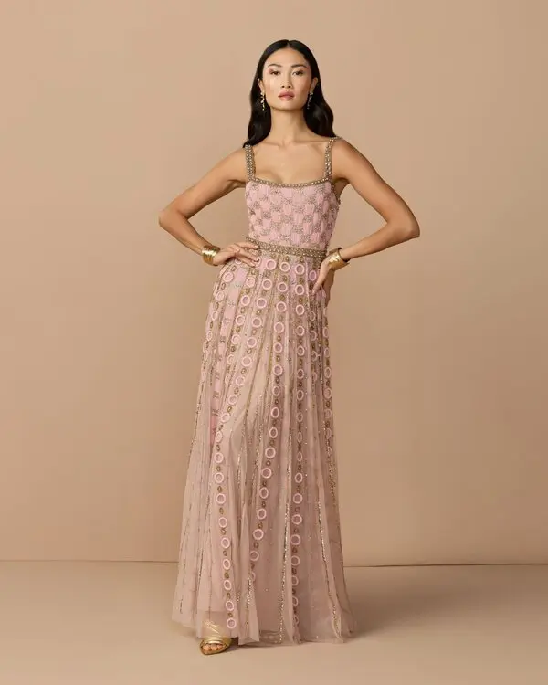 MAC DUGGAL COLLECTION Petite Sleeveless Embellished A-line Gown