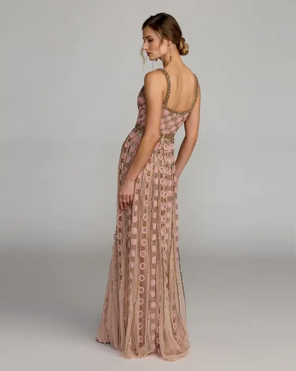 MAC DUGGAL COLLECTION Petite Sleeveless Embellished A-line Gown