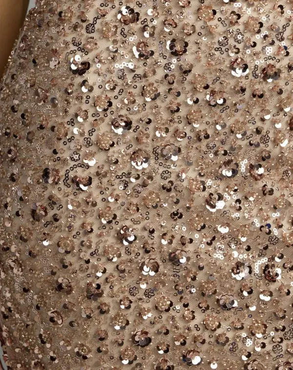 MAC DUGGAL COLLECTION Embellished Strapless Gown With Sculptural Drape