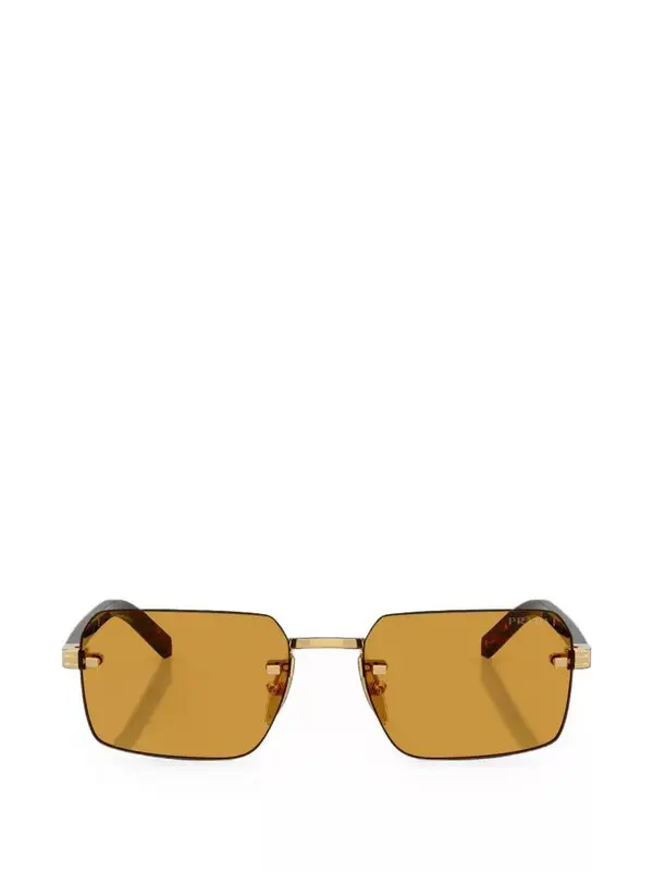 Prada Rimless Rectangle-frame Sunglasses - Black