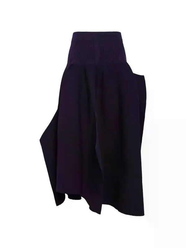 CFCL Ribbed-knit Flared Skirt
