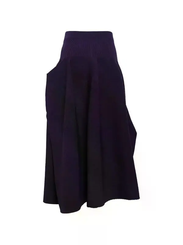 CFCL Ribbed-knit Flared Skirt