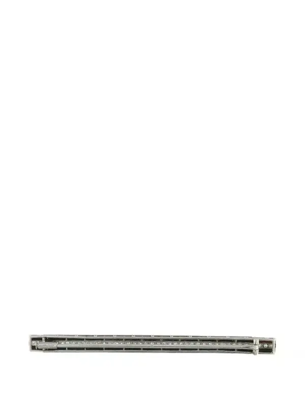 LB EXCLUSIVE Diamond And Onyx Bar Brooch