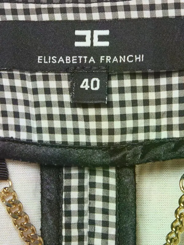 Elisabetta Franchi Check-pattern Peplum Top
