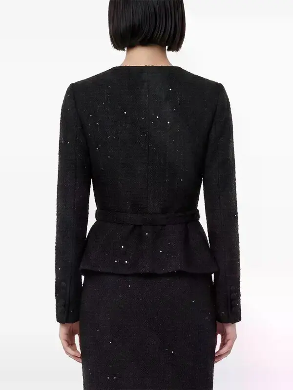 Roland Mouret Sequin-embellished Belted Jacket