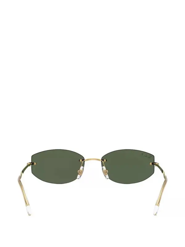 Ray-ban Rimless Irregular-frame Sunglasses - Gold