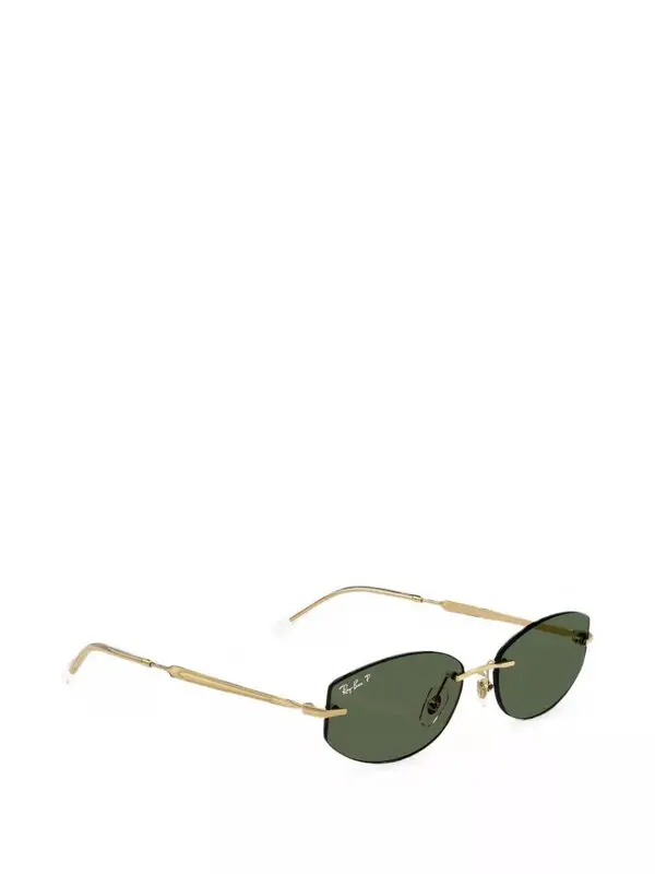 Ray-ban Rimless Irregular-frame Sunglasses - Gold
