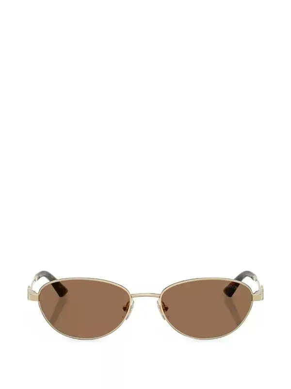 JIMMY CHOO Oval-frame Sunglasses - Gold