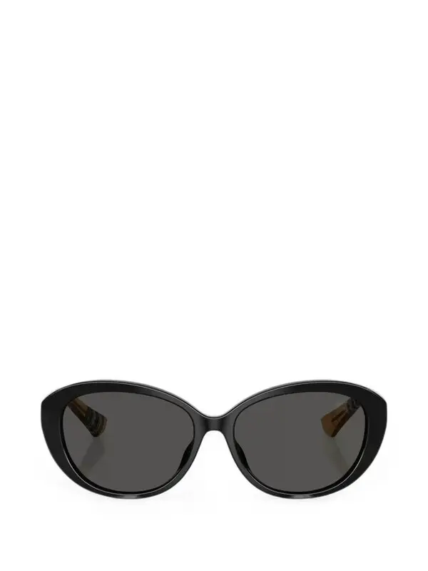 Burberry Check Rectangle-frame Sunglasses - Black