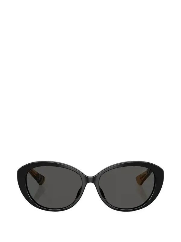 Burberry Check Rectangle-frame Sunglasses - Black