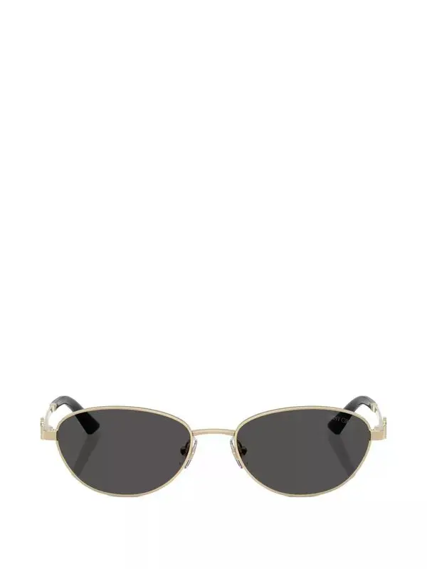JIMMY CHOO Oval-frame Sunglasses - Gold