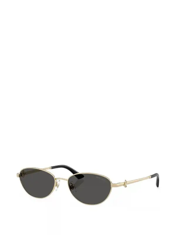 JIMMY CHOO Oval-frame Sunglasses - Gold