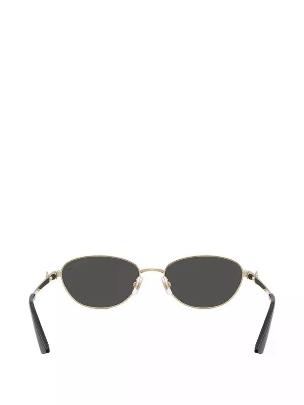 JIMMY CHOO Oval-frame Sunglasses - Gold