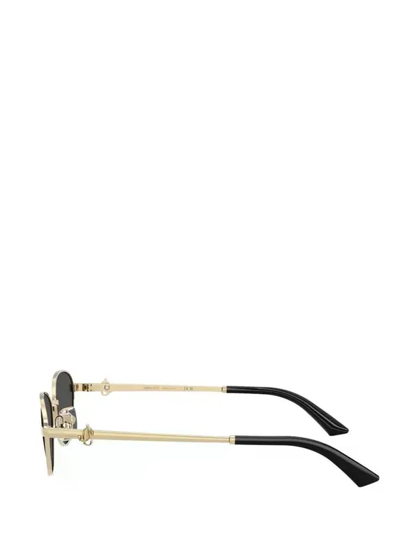 JIMMY CHOO Oval-frame Sunglasses - Gold