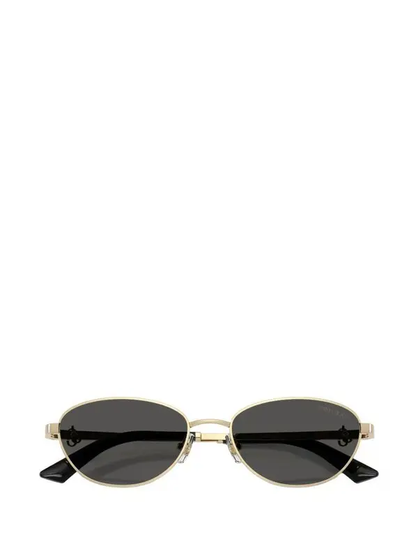 JIMMY CHOO Oval-frame Sunglasses - Gold