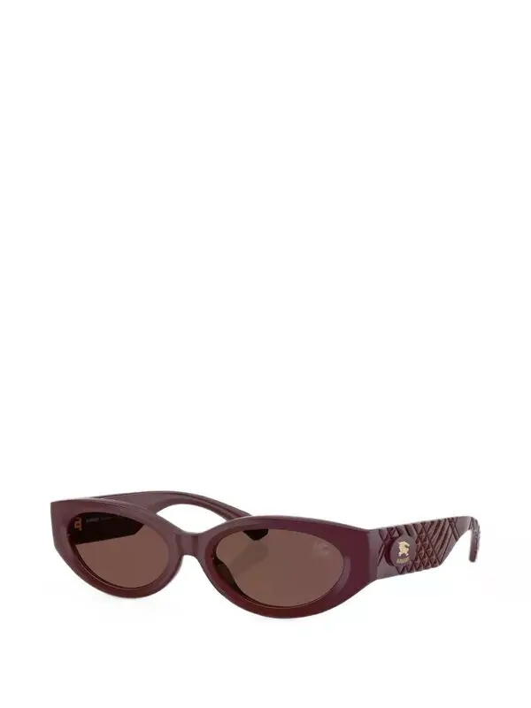 Burberry Quilted Knight Stamp Sunglasses - Red
