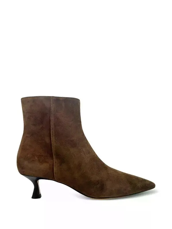 MARA BINI Pointed-toe Suede Ankle Boots - Brown