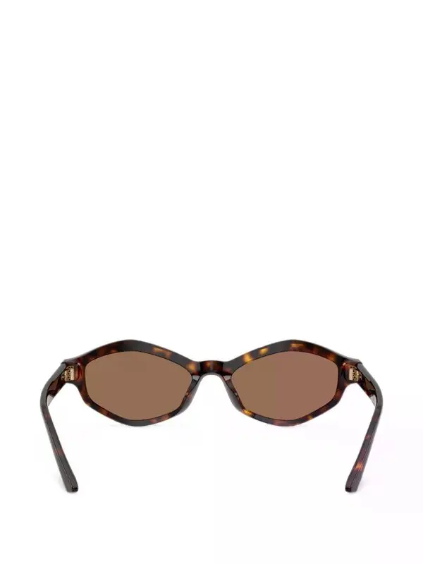 JIMMY CHOO Tortoiseshell-effect Geometric-frame Sunglasses