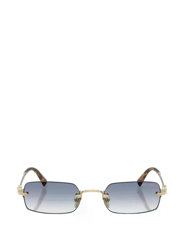 Miu Miu Rectangle-frame Sunglasses - Gold