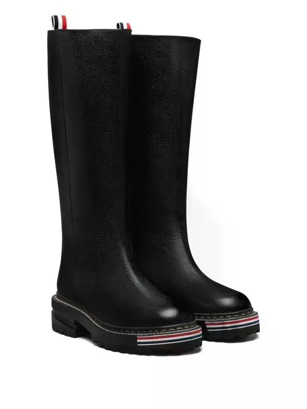 Thom Browne Stripe-detailed Leather Boots