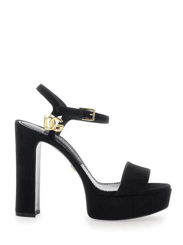 Dolce & Gabbana Plateau Suede Sandal 90 - Multicolor