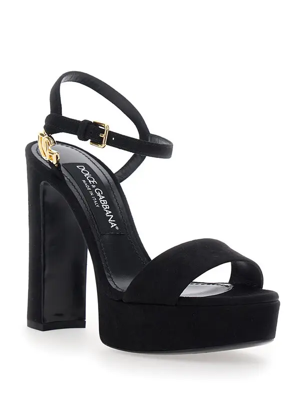 Dolce & Gabbana Plateau Suede Sandal 90