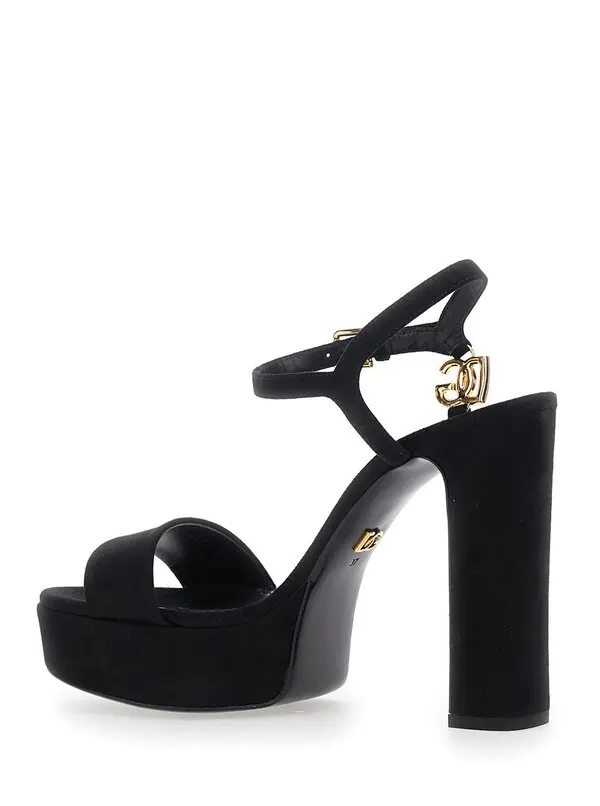 Dolce & Gabbana Plateau Suede Sandal 90
