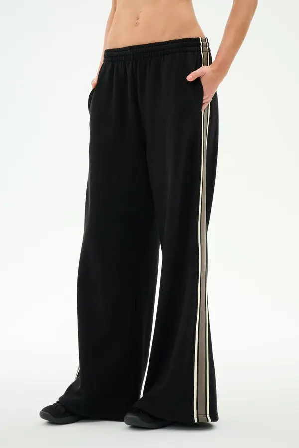 Splits59 Dallas French Terry Wide Leg Sweatpant - Black/lentil