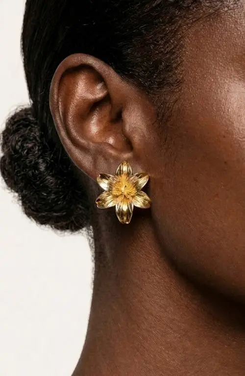 IMBER Lily Statement Earrings - Gold