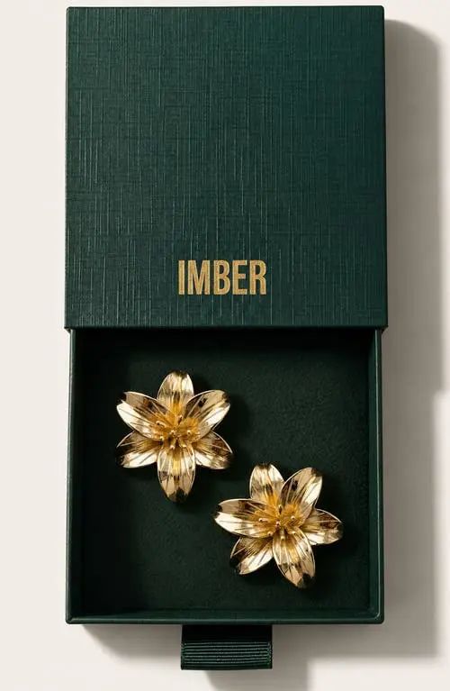 IMBER Lily Statement Earrings - Gold